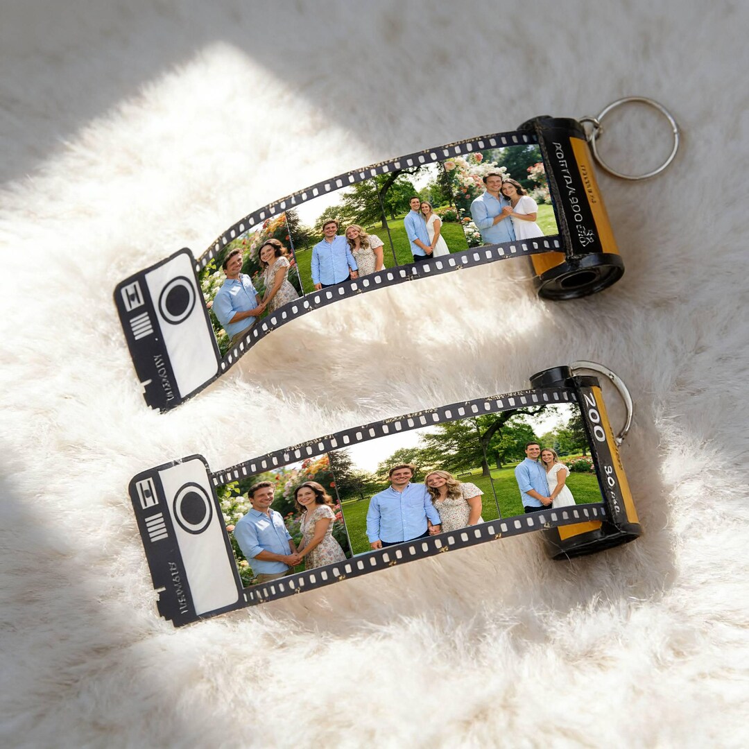 Custom 5-15 Photos Camera Roll Keyring, Photo Replica, Film Reel ...