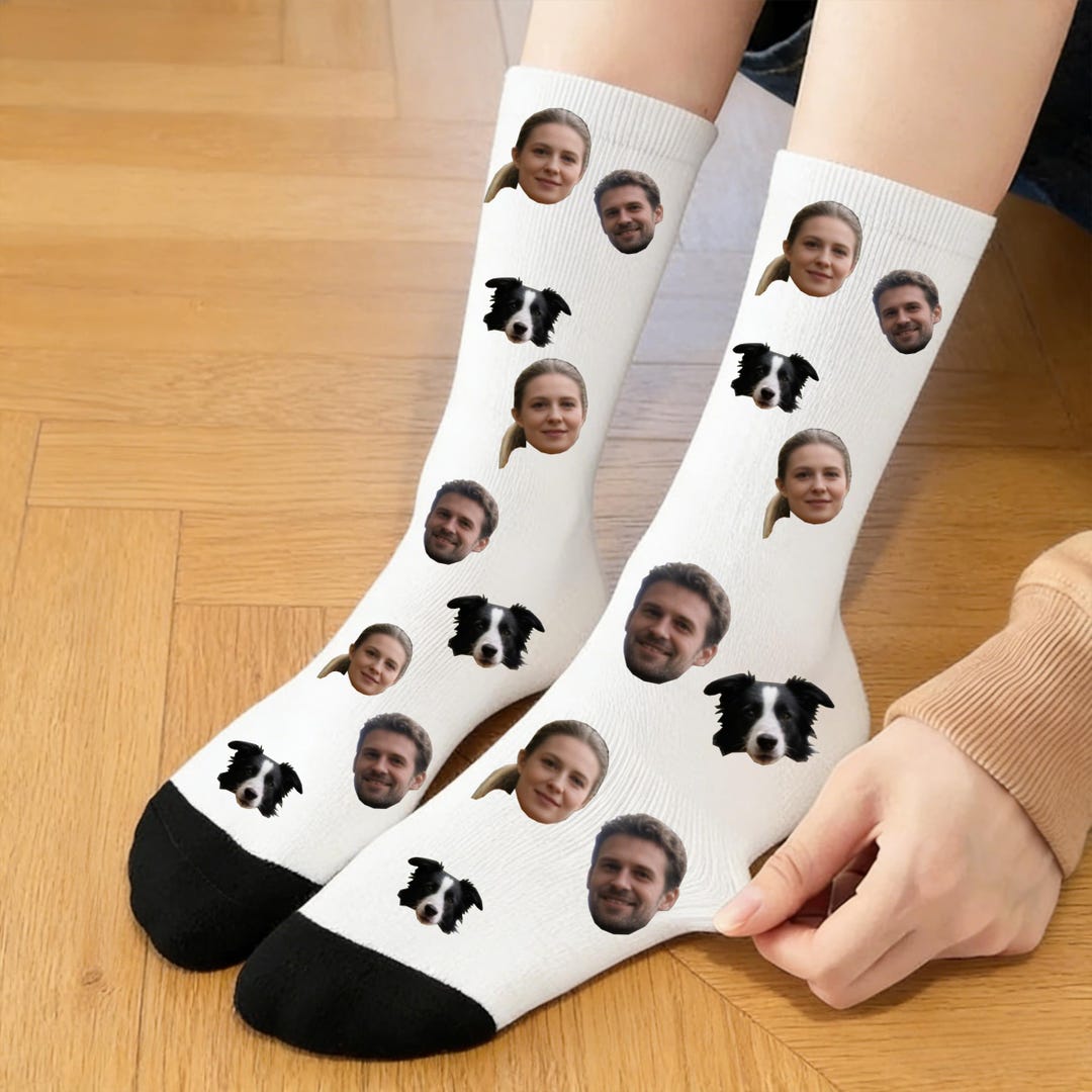 Him or Best Friends, Custom Face Socks, Personalized Photo Socks ...