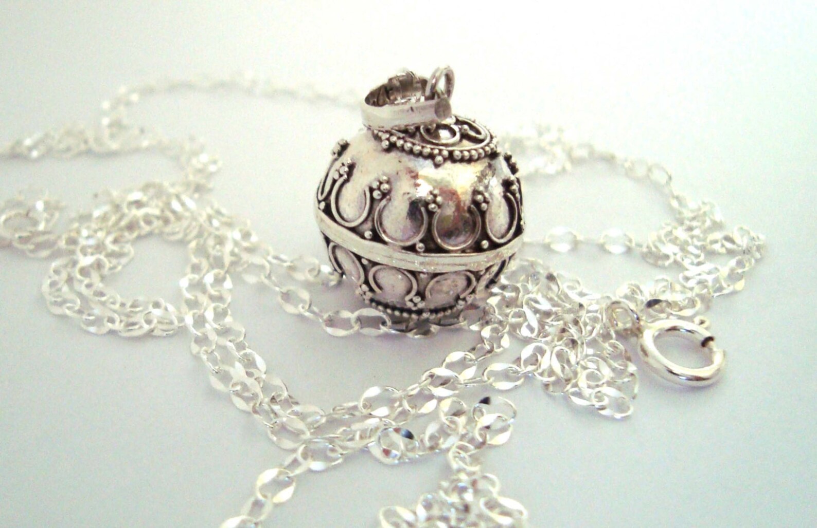 14mm Sterling Silver Small Bali Harmony Jingle Bell Ball | Etsy