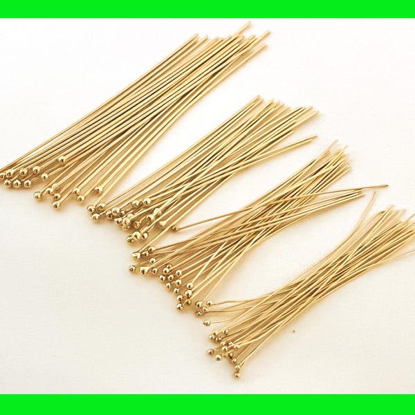 Gold Wire Headpins - Etsy