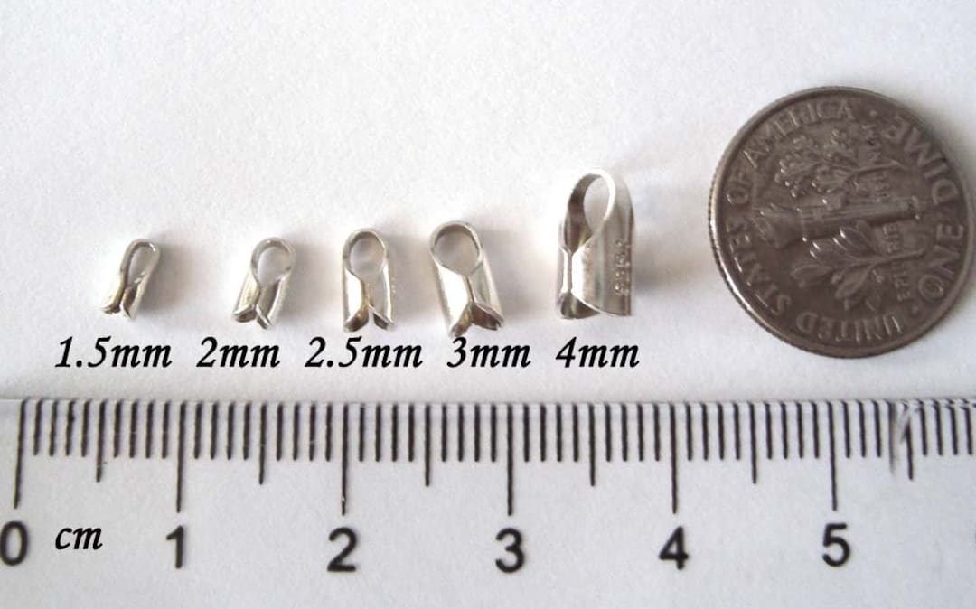 1.5mm 2mm 2.5mm 3mm 4mm Inner Hole 925 Sterling Silver Leather Cord End ...