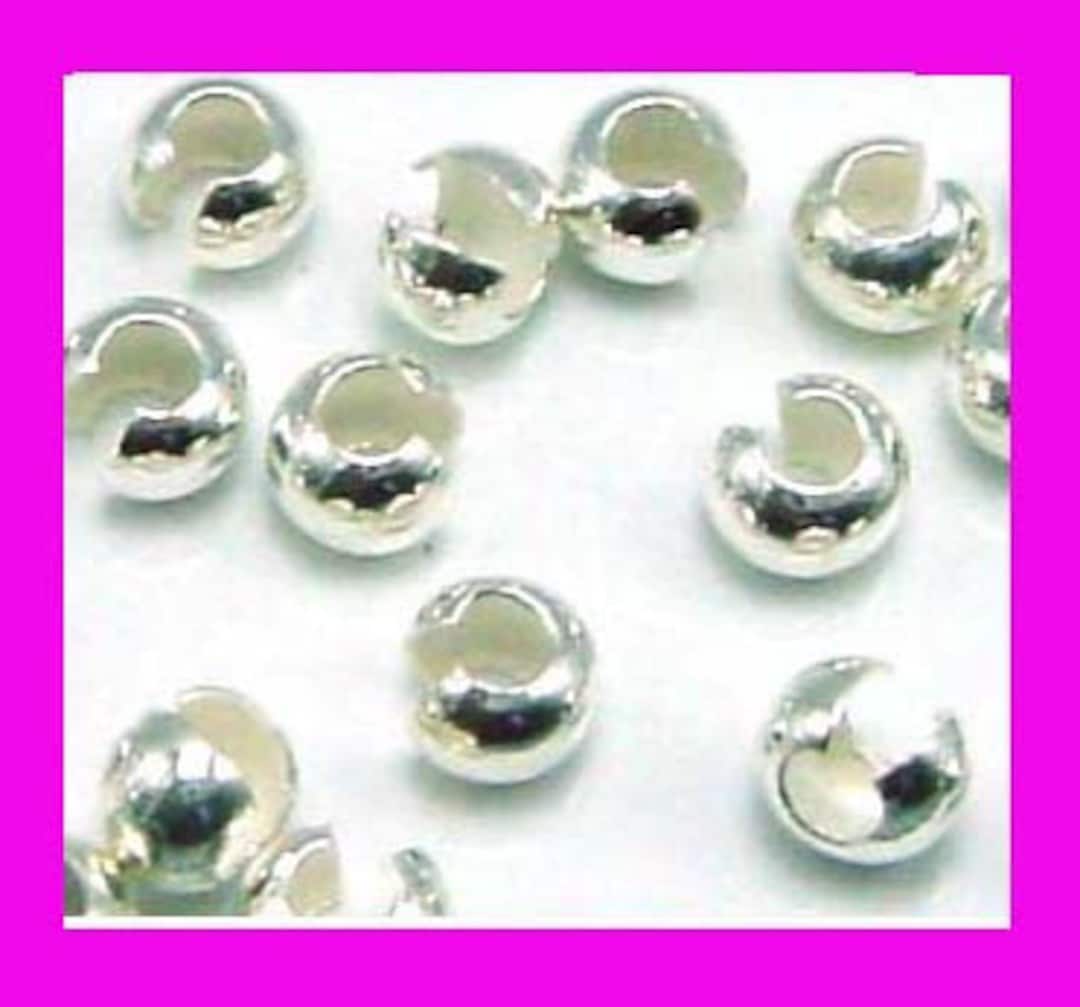 3mm 4mm 5mm Solid 925 Sterling Silver Round Crimp Bead Cover Gap Filler F36 F37 F38 - Etsy Israel
