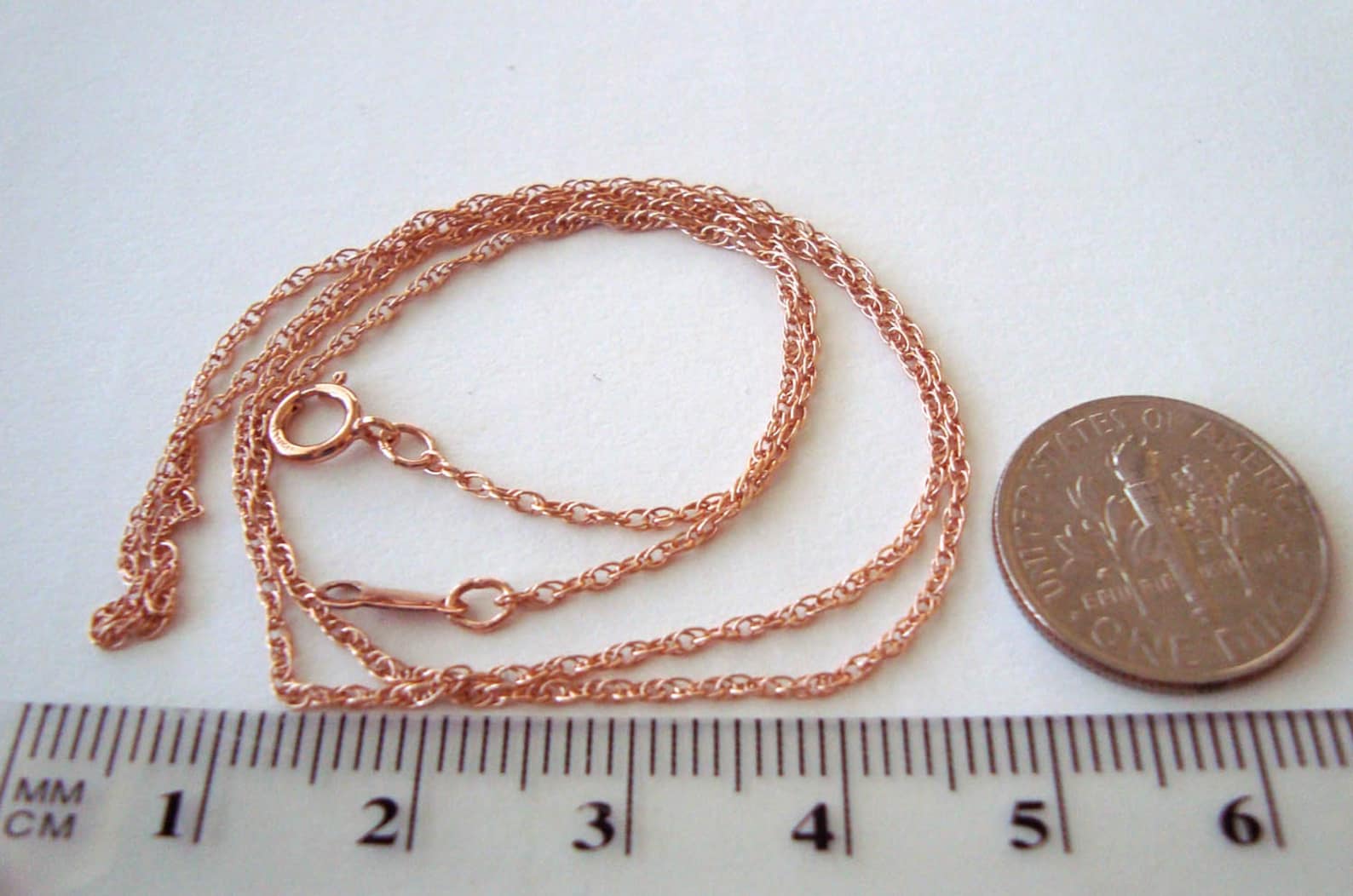 14k ROSE Gold Filled Cable Rope Box Chain Necklace Finish Chain With ...