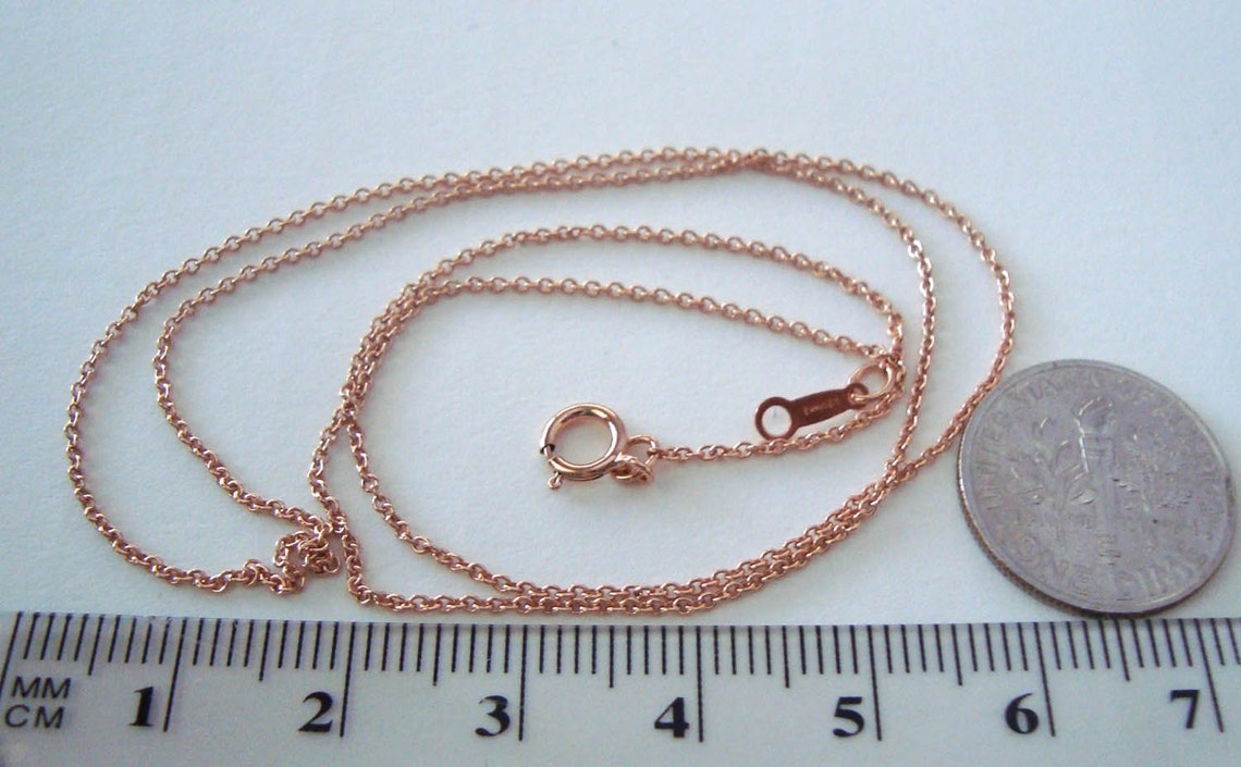 14k ROSE Gold Filled Cable Rope Box Chain Necklace Finish - Etsy