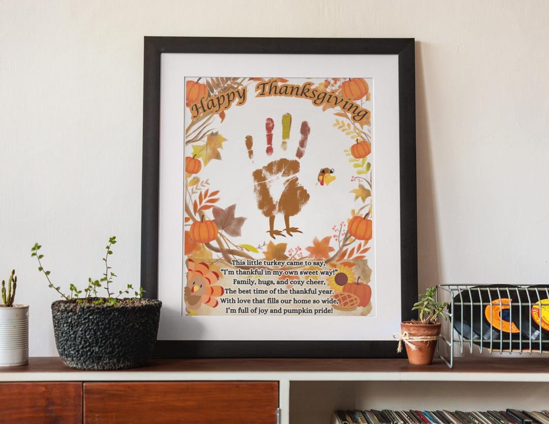 Thanksgiving Handprint Turkey Poem, Keepsake Art (digital Download ...