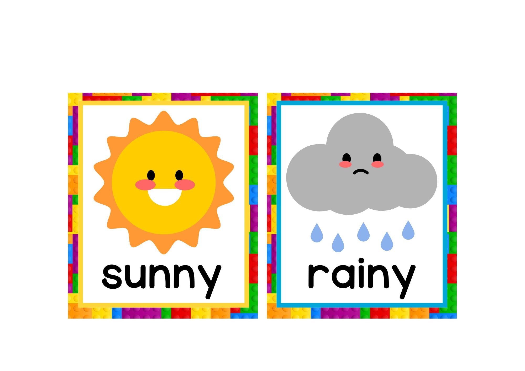 Circle Time Chart Flashcards Weather Flashcards Weather Conditions ...