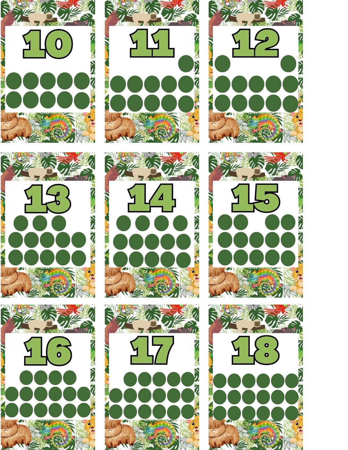 Printable Safari Calendar Set – Days, Months, Numbers, Name Tags & More ...