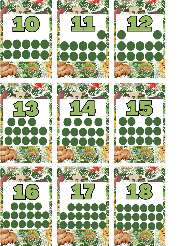 Printable Safari Calendar Set – Days, Months, Numbers, Name Tags & More ...