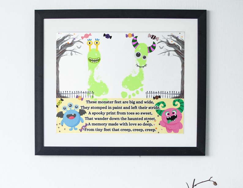 Monster Feet Footprint Craft,1st Halloween Craft, My First Trick or ...