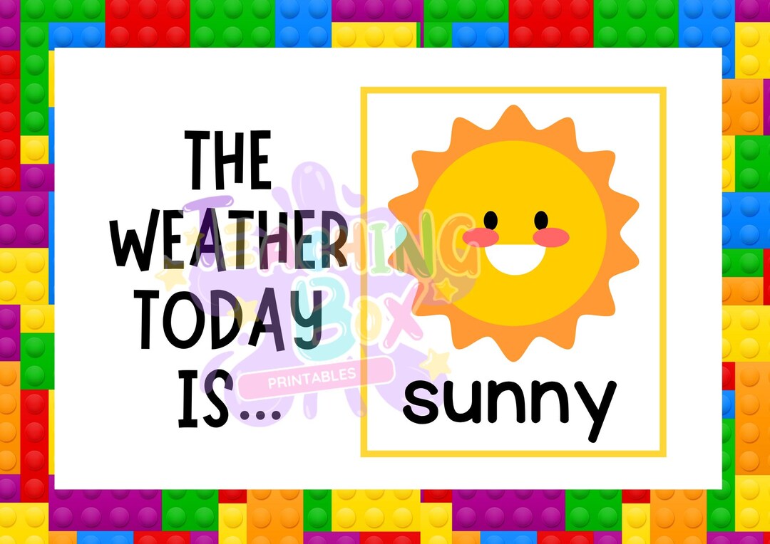 Circle Time Chart Flashcards Weather Flashcards Weather Conditions ...