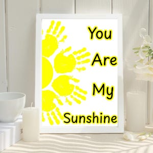 You Are My Sunshine Handprint Craft – Summer Keepsake (printable PNG ...