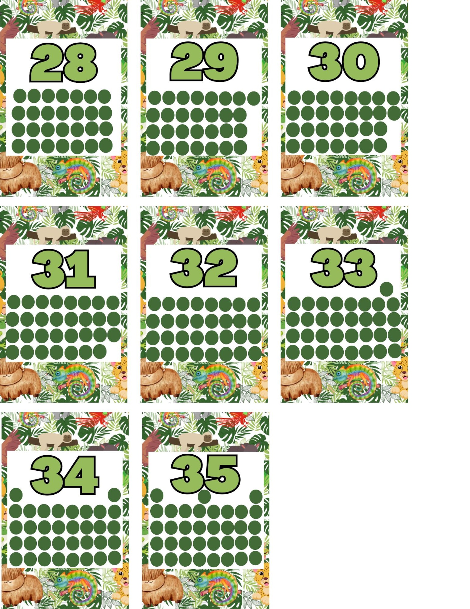 Printable Safari Calendar Set – Days, Months, Numbers, Name Tags & More ...