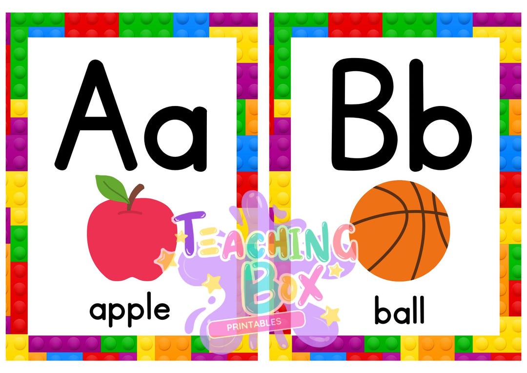 Printable Block Alphabet Flashcards – A to Z – Classroom Learning ...