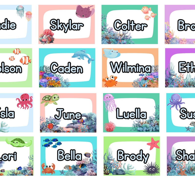 Blank Themed Name Tags - Etsy