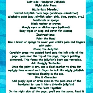 Jellyfish Handprint Craft – Baby Keepsake, Baby Handprint Art, First ...