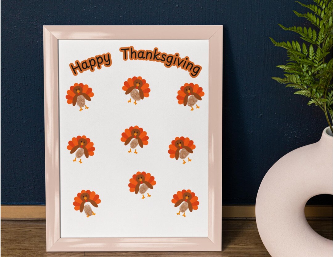 Thanksgiving Fingerprint Turkey Craft – Keepsake Activity for Kids ...