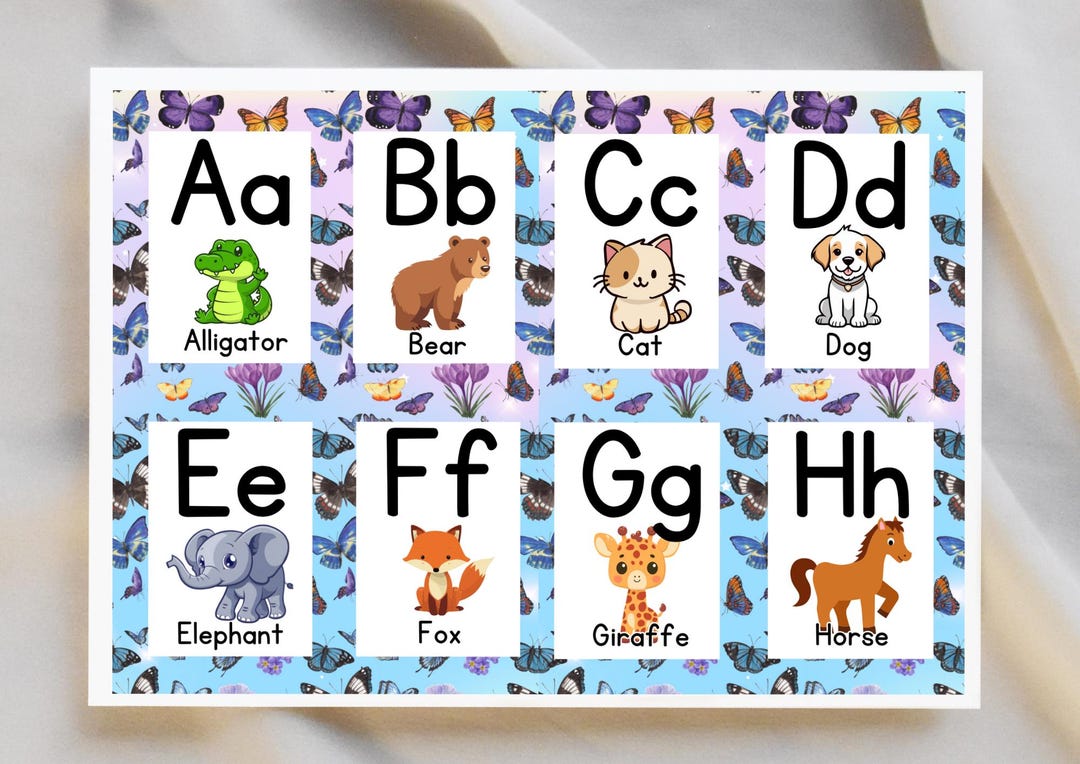 Butterfly Classroom Decor Set, ABC, Calendar, Weather, Shapes, Colors ...