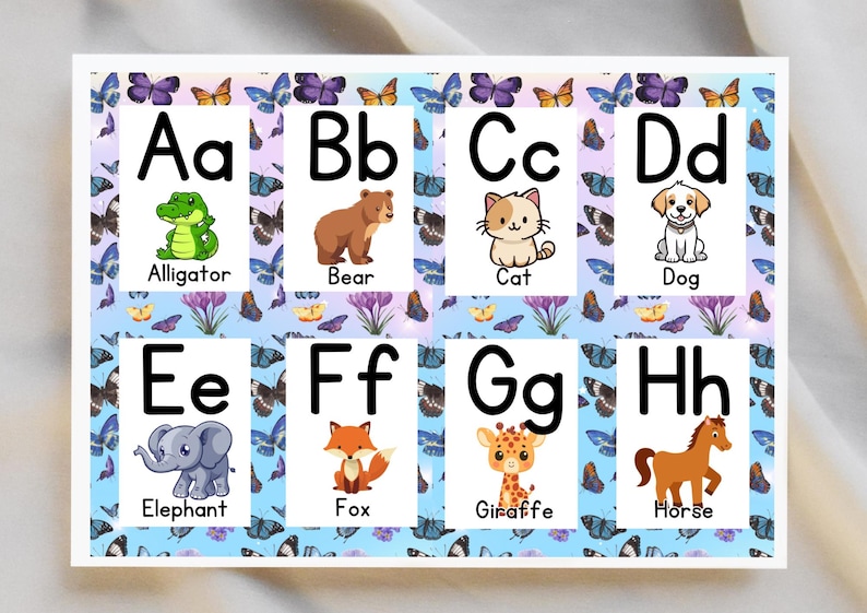 Butterfly Classroom Decor Set, ABC, Calendar, Weather, Shapes, Colors ...