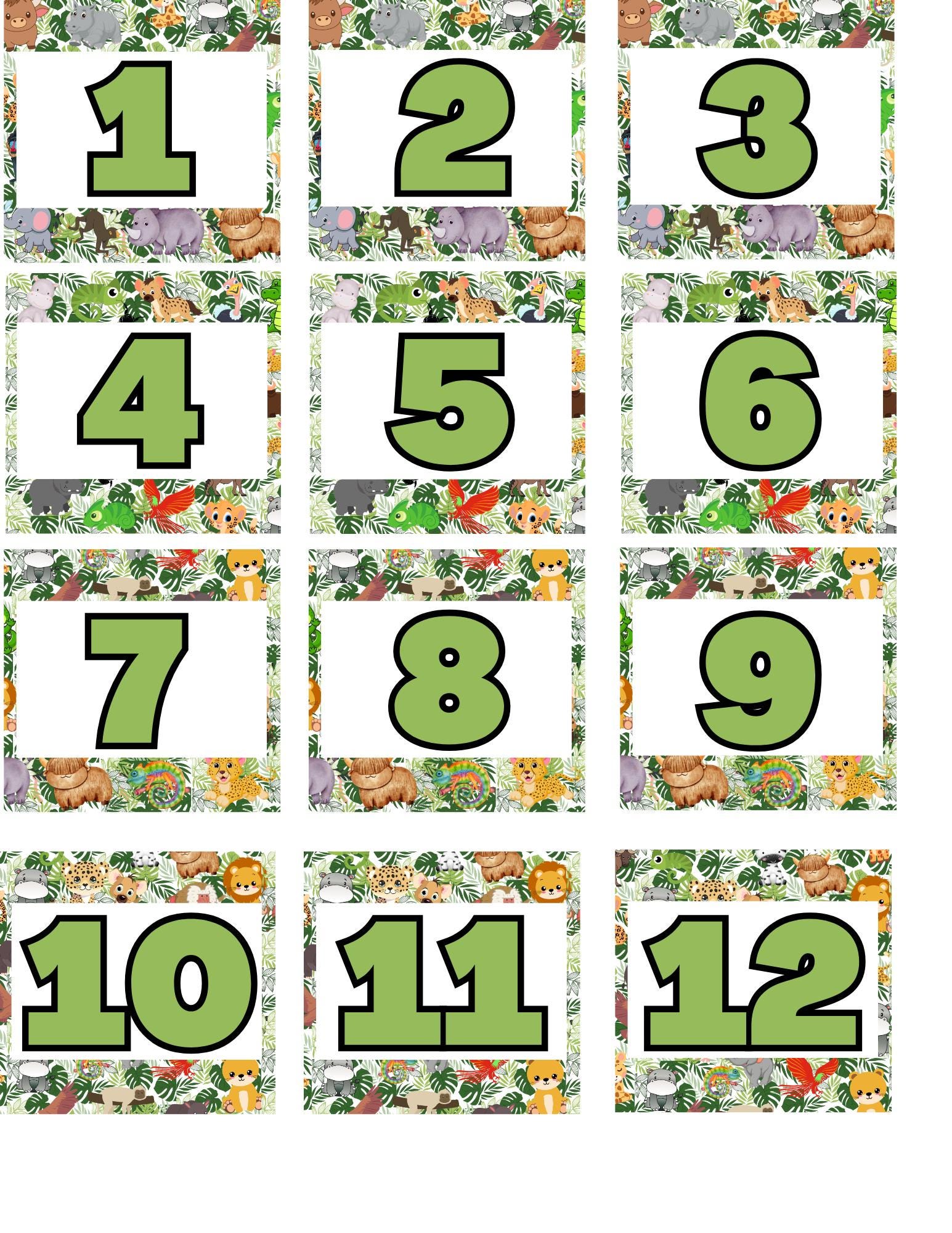 Printable Safari Calendar Set – Classroom, Homeschool (digital Download ...