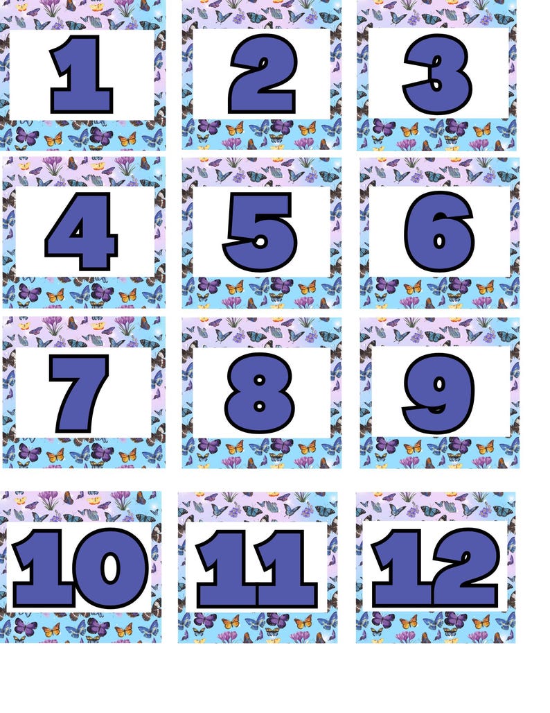 Butterfly Classroom Decor Set, ABC, Calendar, Weather, Shapes, Colors ...