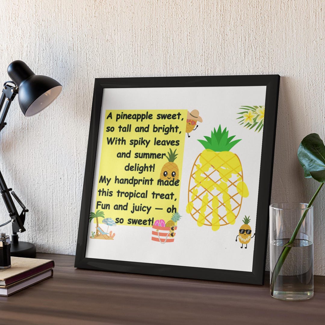 Pineapple Handprint Art, Summer Keepsake (PDF) - Etsy