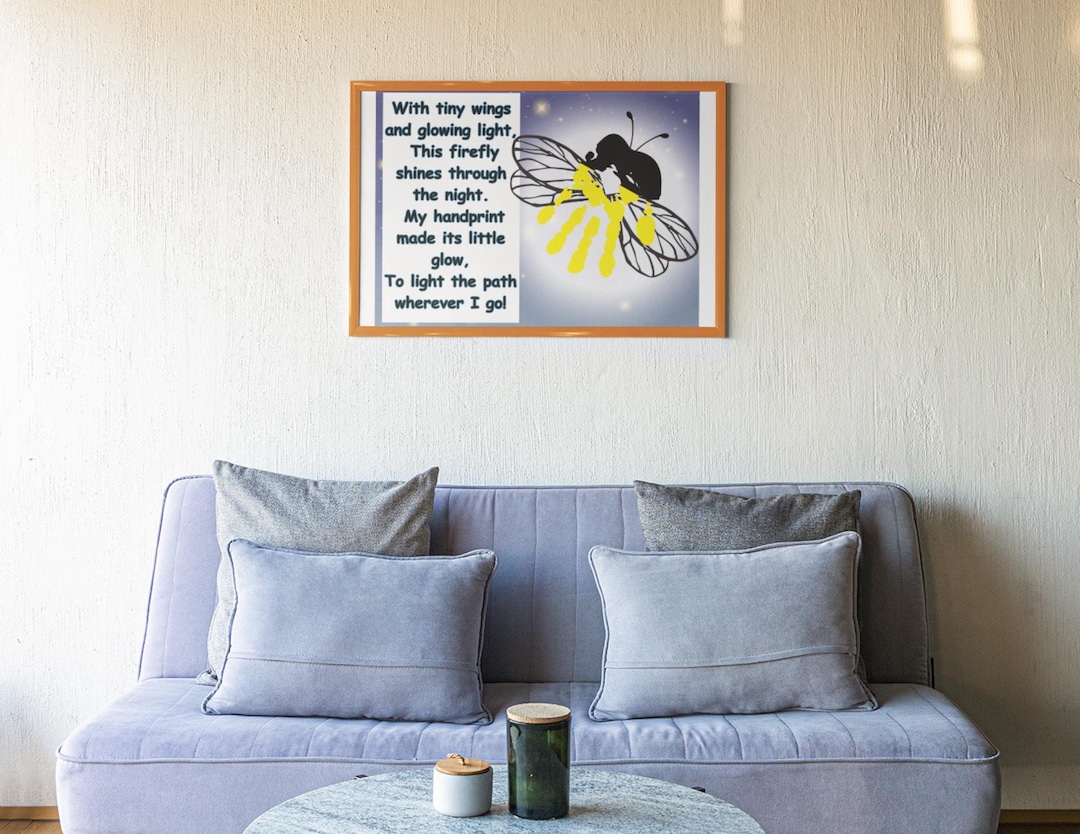 Firefly Handprint Art, Summer Handprint Craft,printable Baby Handprint ...