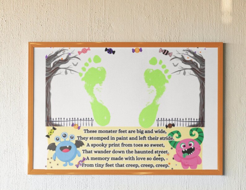 Monster Feet Footprint Craft,1st Halloween Craft, My First Trick or ...