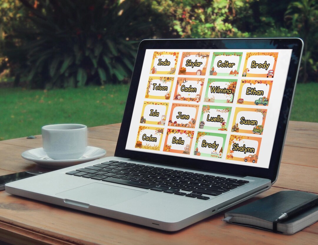 Fall Name Tags, Fall Name Tags, Editable Classroom, Name and Cubby Tags ...