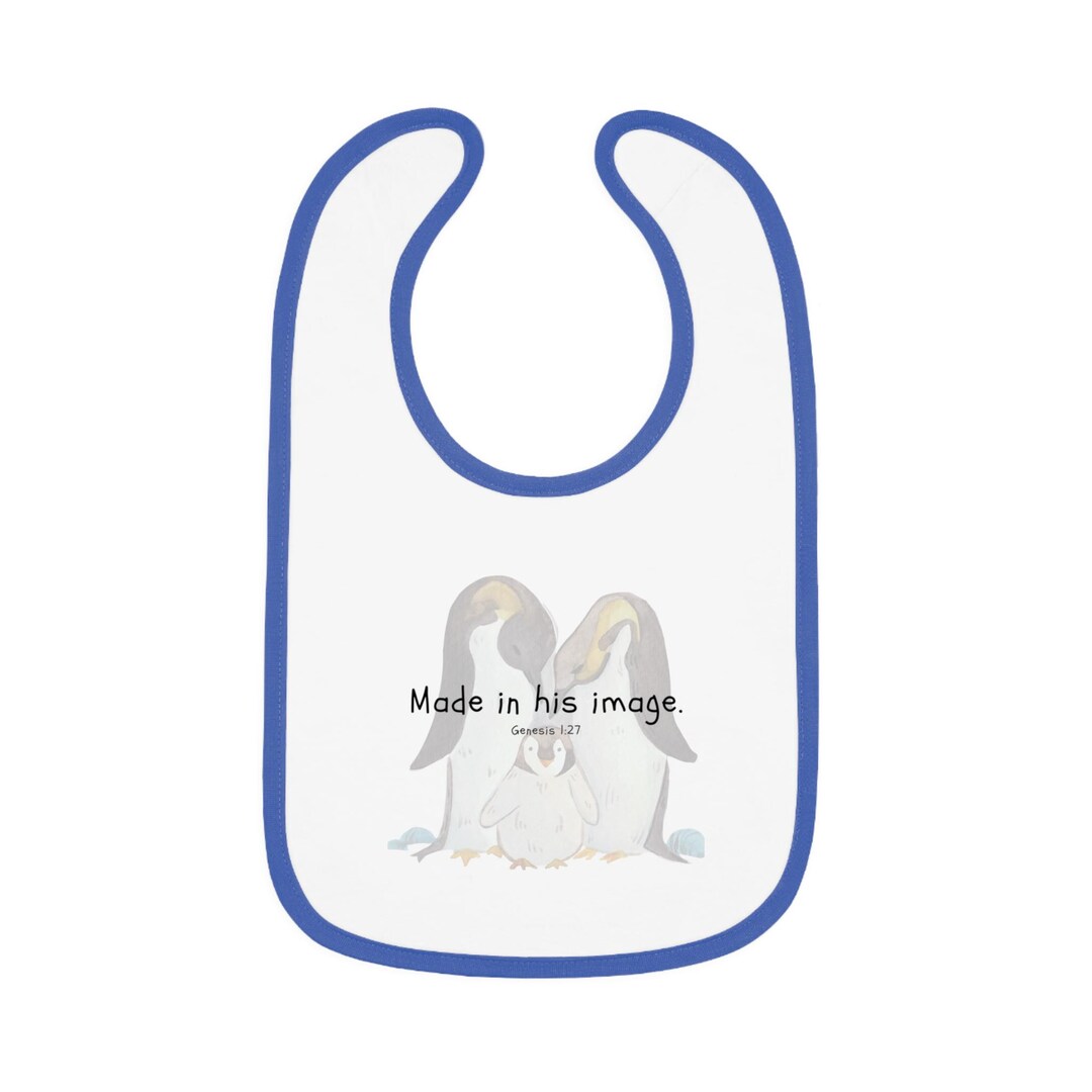Whimsical Penguin Baby Bib, Cute Baby Shower Gift, Infant Bib With ...