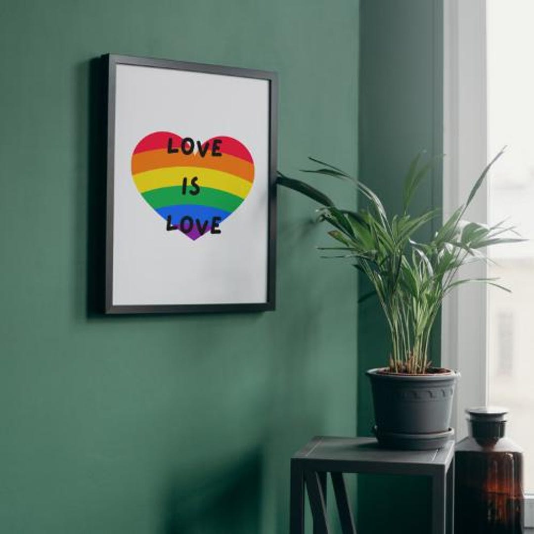 Love is Love Quote Print, Love Printable Wall Art, Love is Love Sign ...