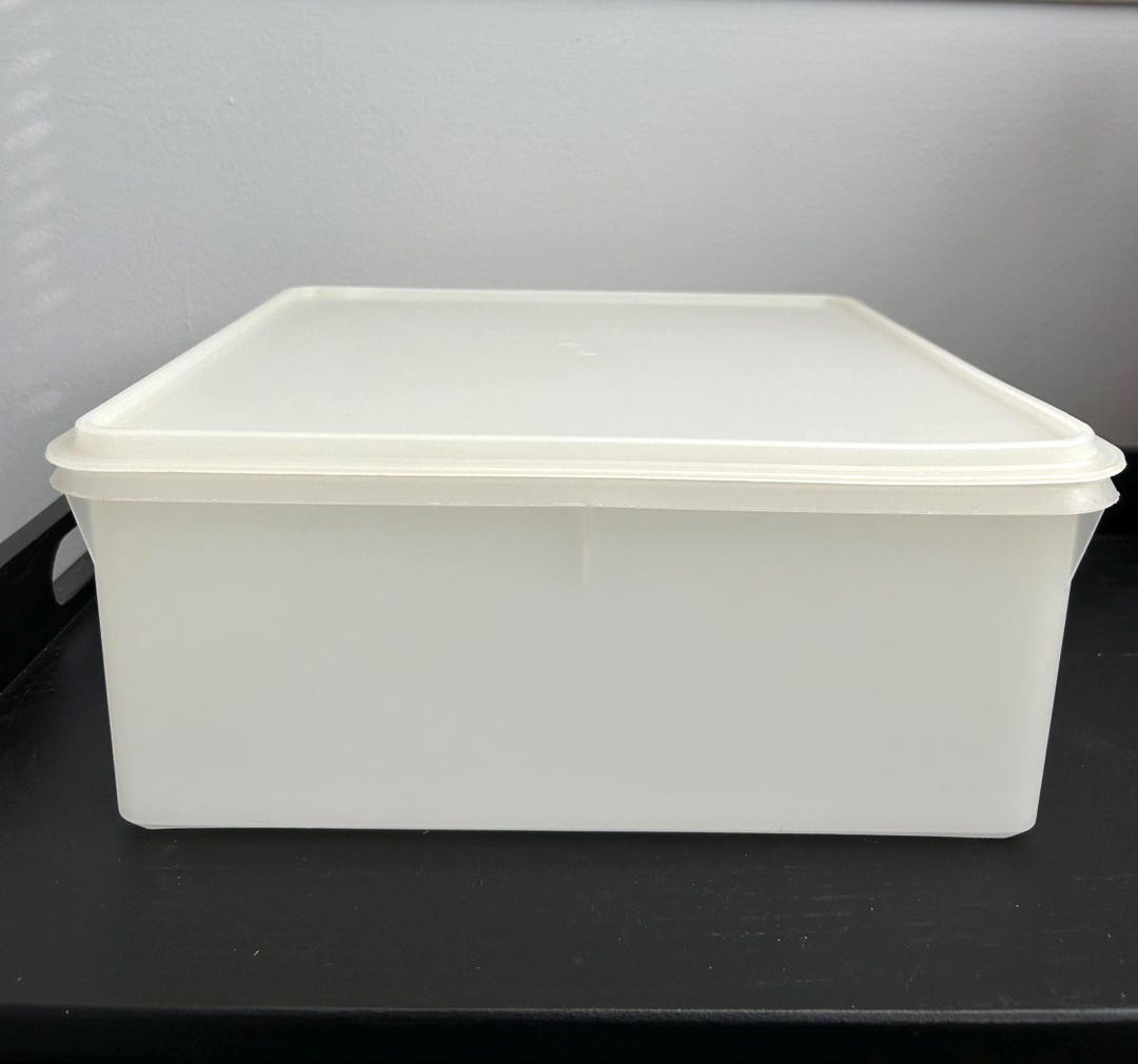 Vintage Large 36-cup Tupperware Sheer Square Keeper Container - Etsy
