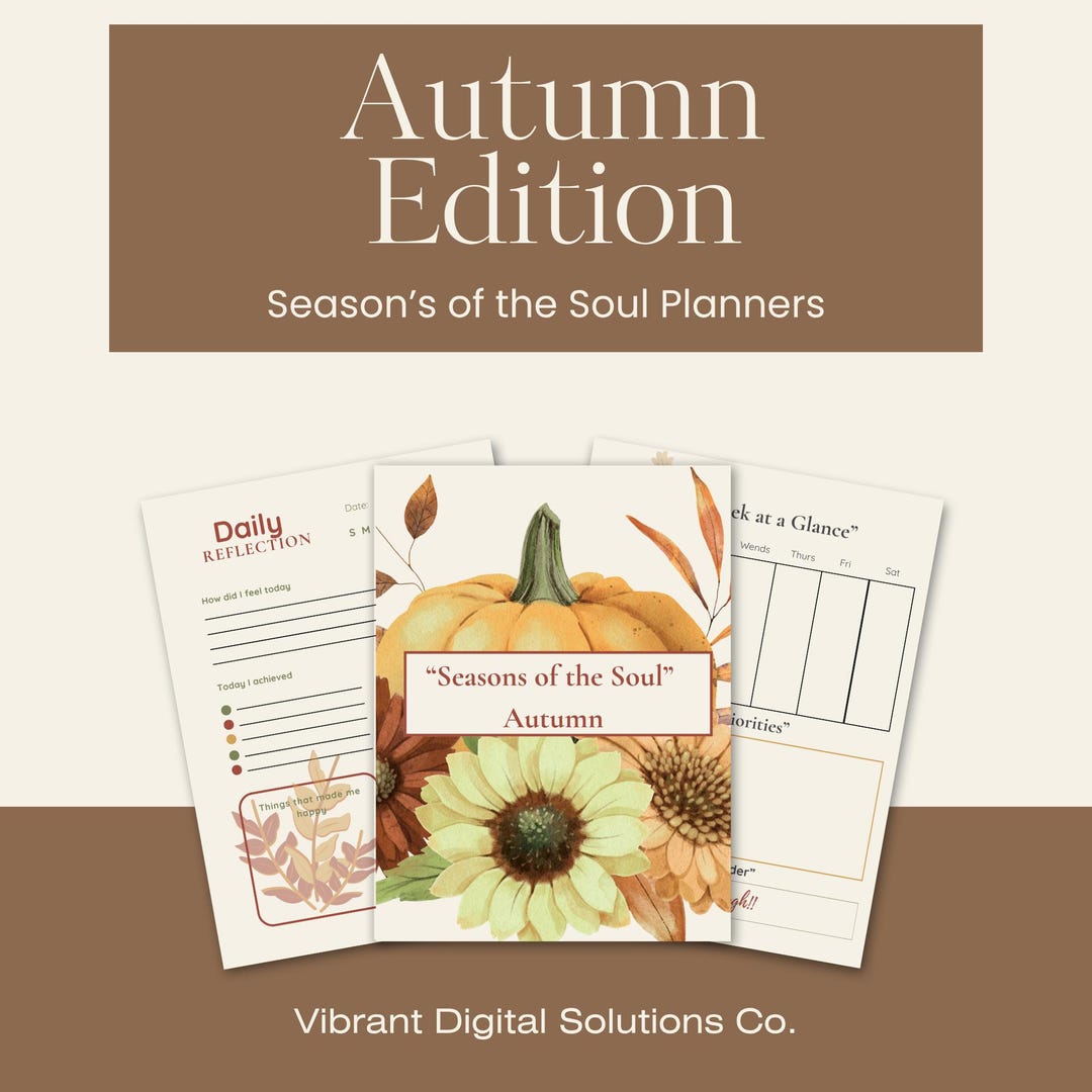 Autumn Planner Printable: Seasonal Goals, Affirmations, Daily Pages ...