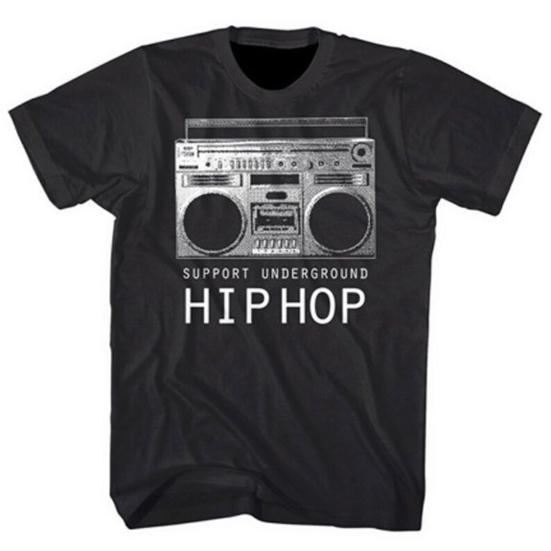 Support Underground Hip Hop Boombox Shirt by Graphic Villain - Etsy
