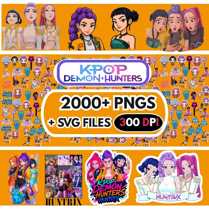 Kpop Demon Hunters Huntrix Stickers - Etsy