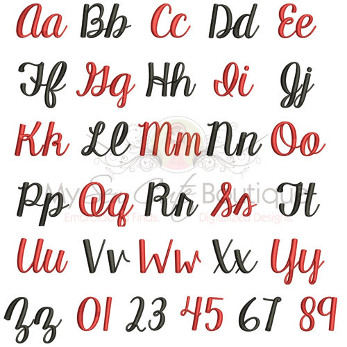 Thick Monogram Embroidery Fonts Monogram Machine PES Designs | Etsy