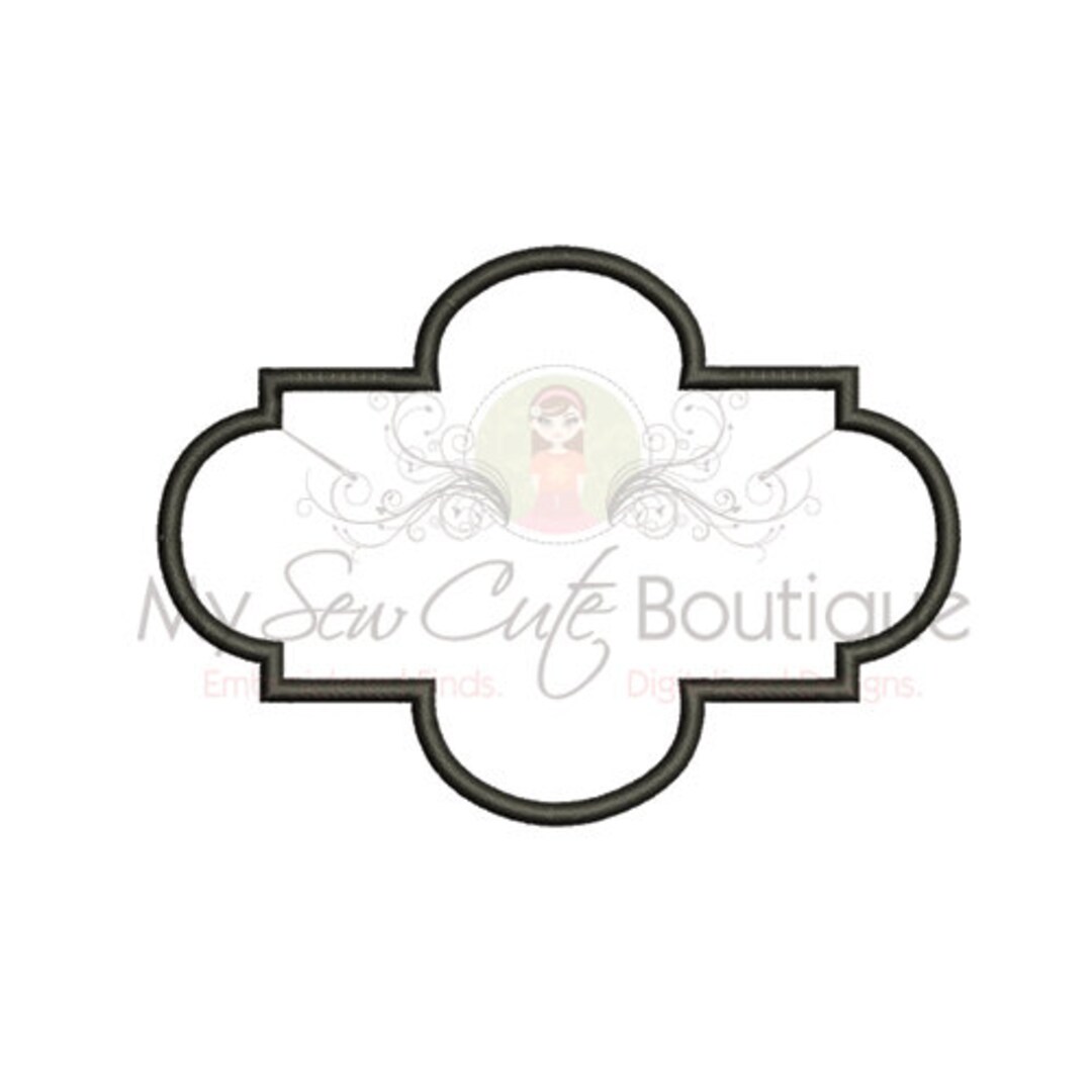 Frame Applique Machine Embroidery Design, Frame Applique Design, Shape ...