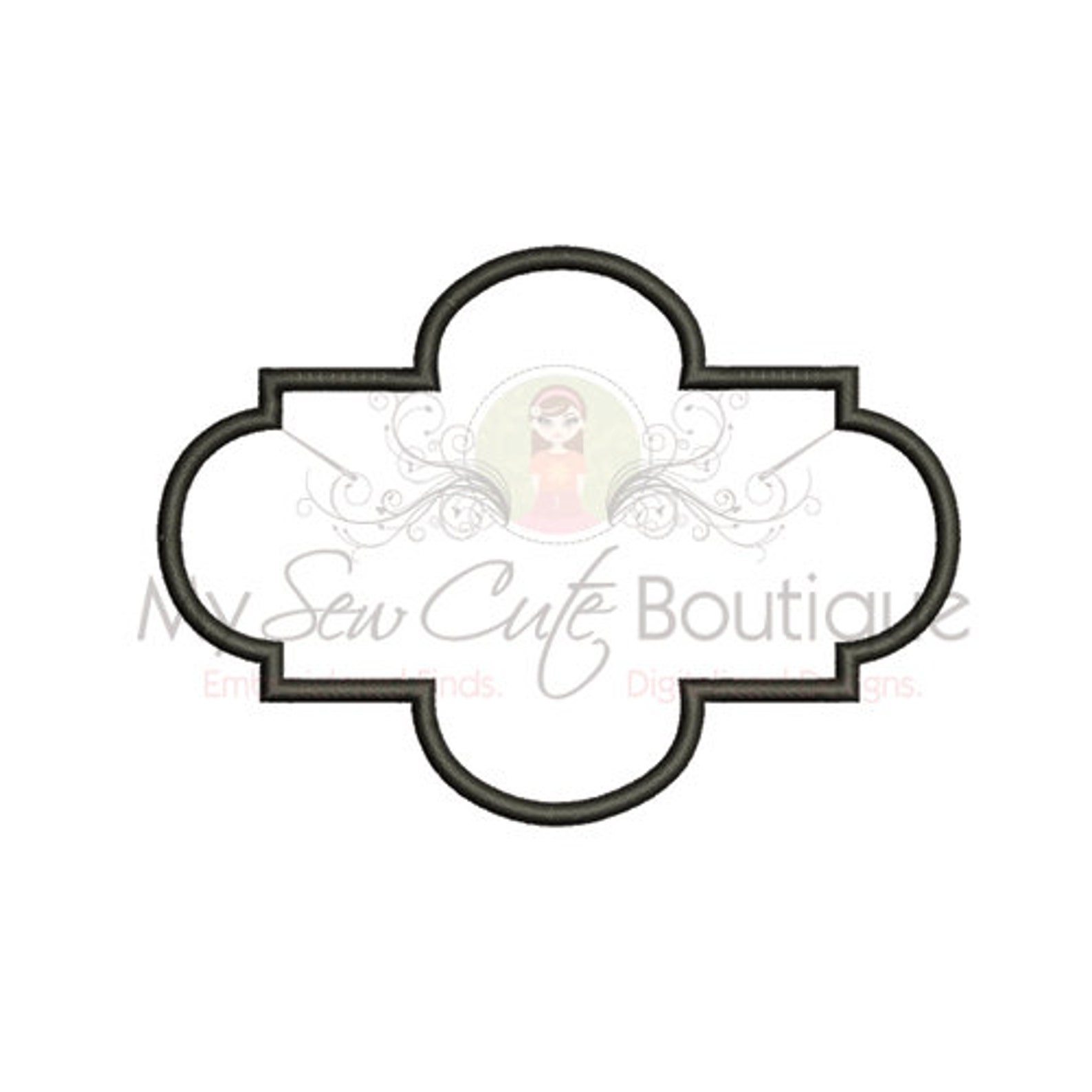 Frame Applique Machine Embroidery Design, Frame Applique Design, Shape ...
