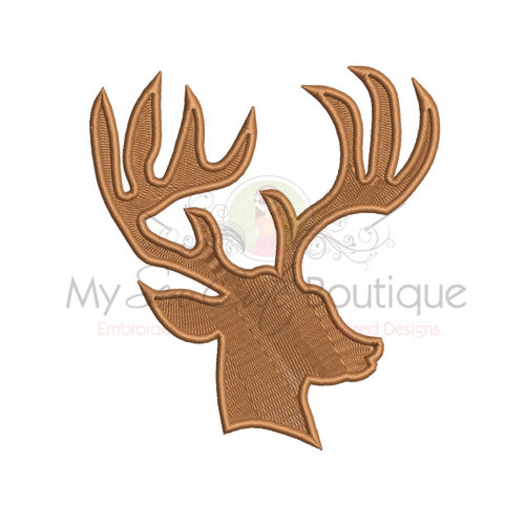 Embroidery Design, Machine Embroidery, Deer Embroidery, Deer Head ...