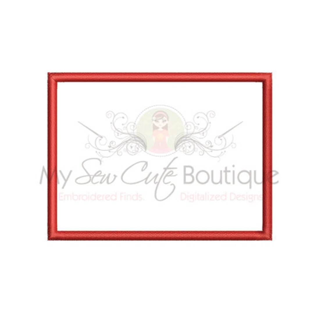 Rectangle Applique Machine Embroidery Design, Rectangle Applique Design ...