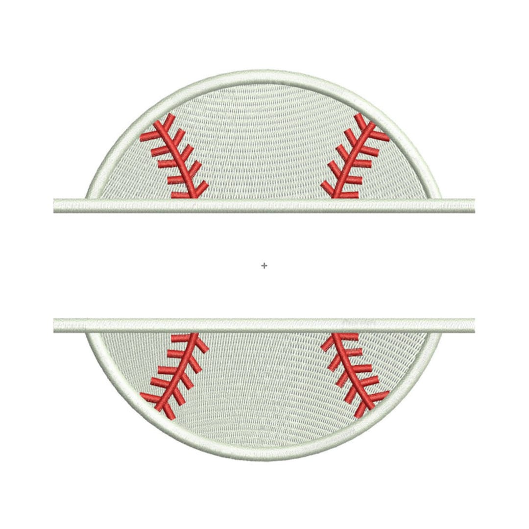 Split Baseball Machine Embroidery Design, Split Baseball Embroidery ...