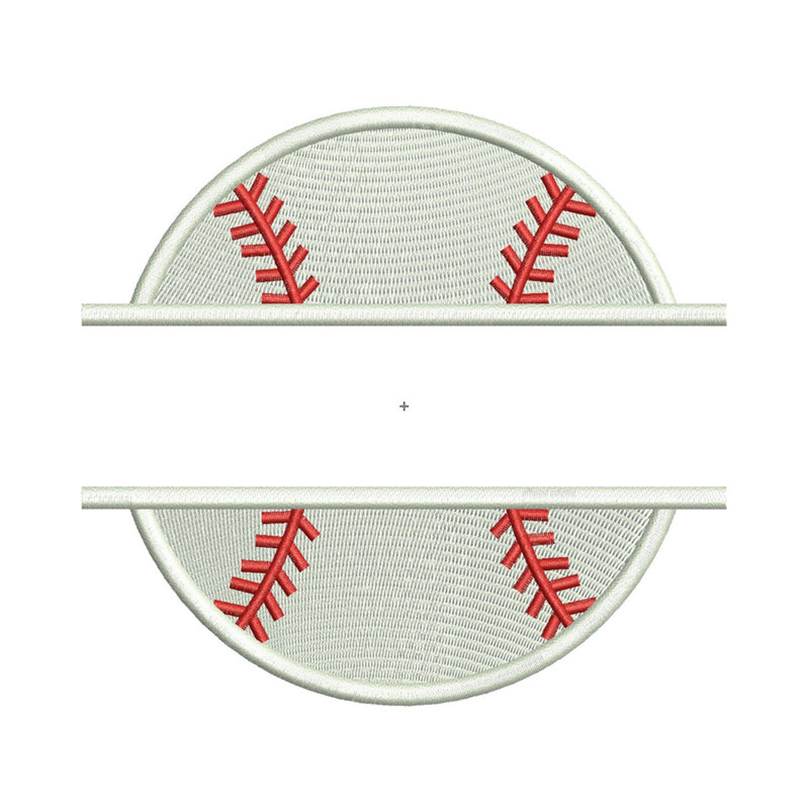 Split Baseball Machine Embroidery Design, Split Baseball Embroidery ...