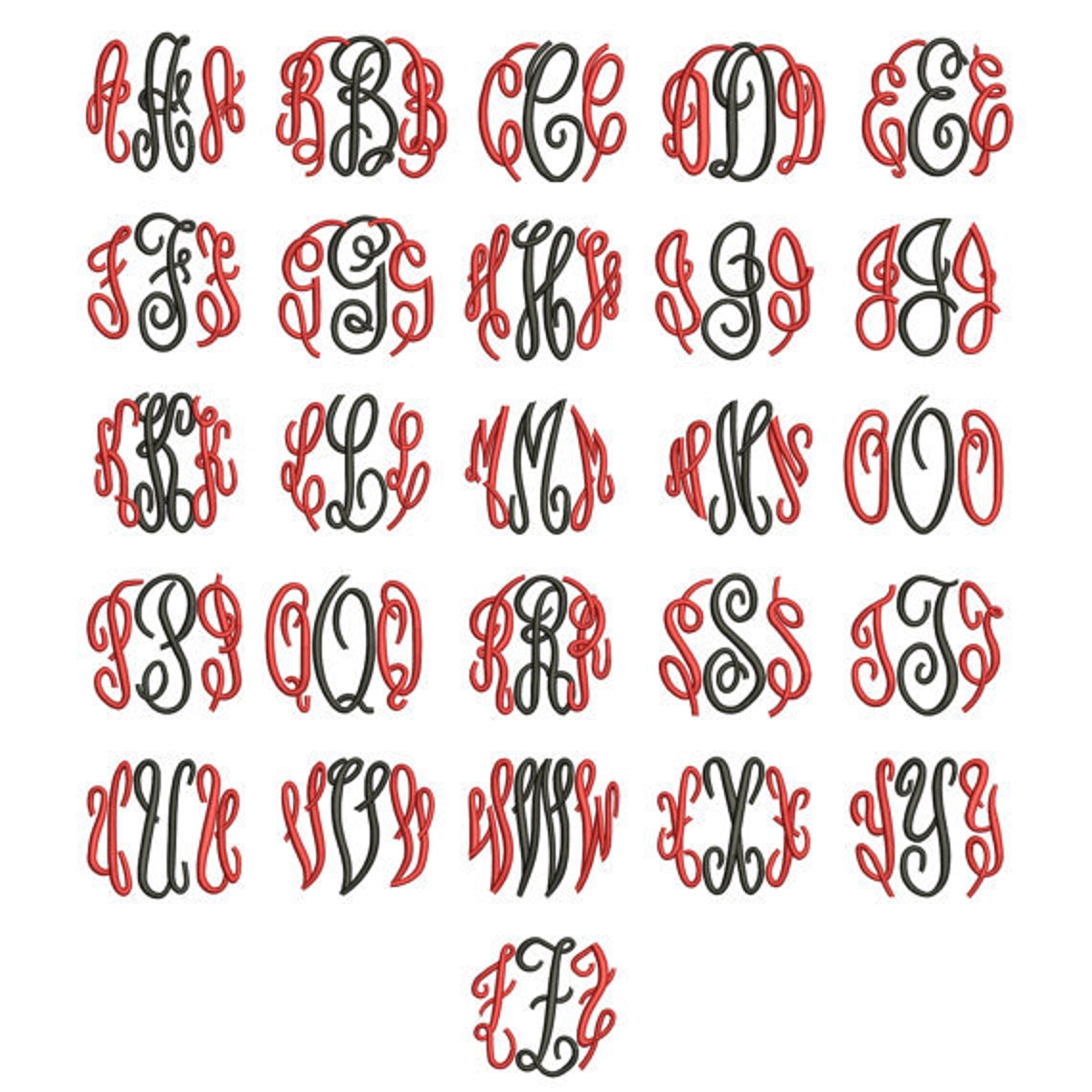 Master Circle Machine Embroidery Font Alphabet, Monogram Embroidery ...