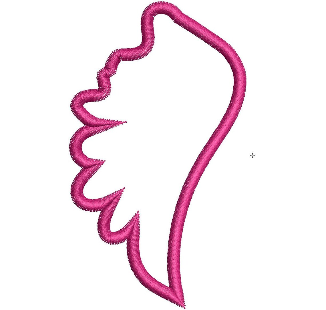 Wings Applique Machine Embroidery Design, Wings Embroidery Design ...