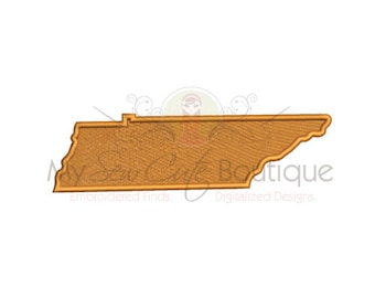 Applique State of Tennessee Embroidery File Many Sizes and - Etsy