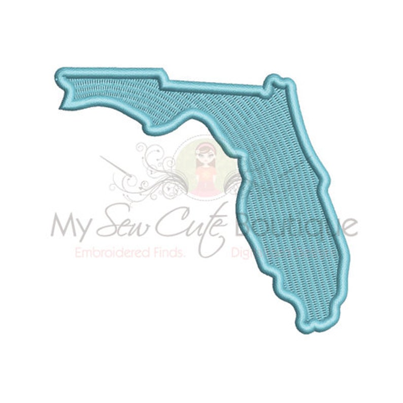 Florida Machine Embroidery Design, Florida Embroidery, State Embroidery ...