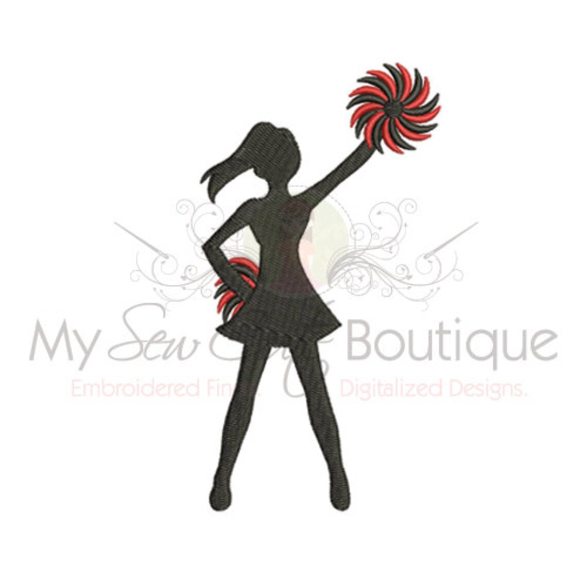 Cheerleader Machine Embroidery Design Cheer Embroidery - Etsy