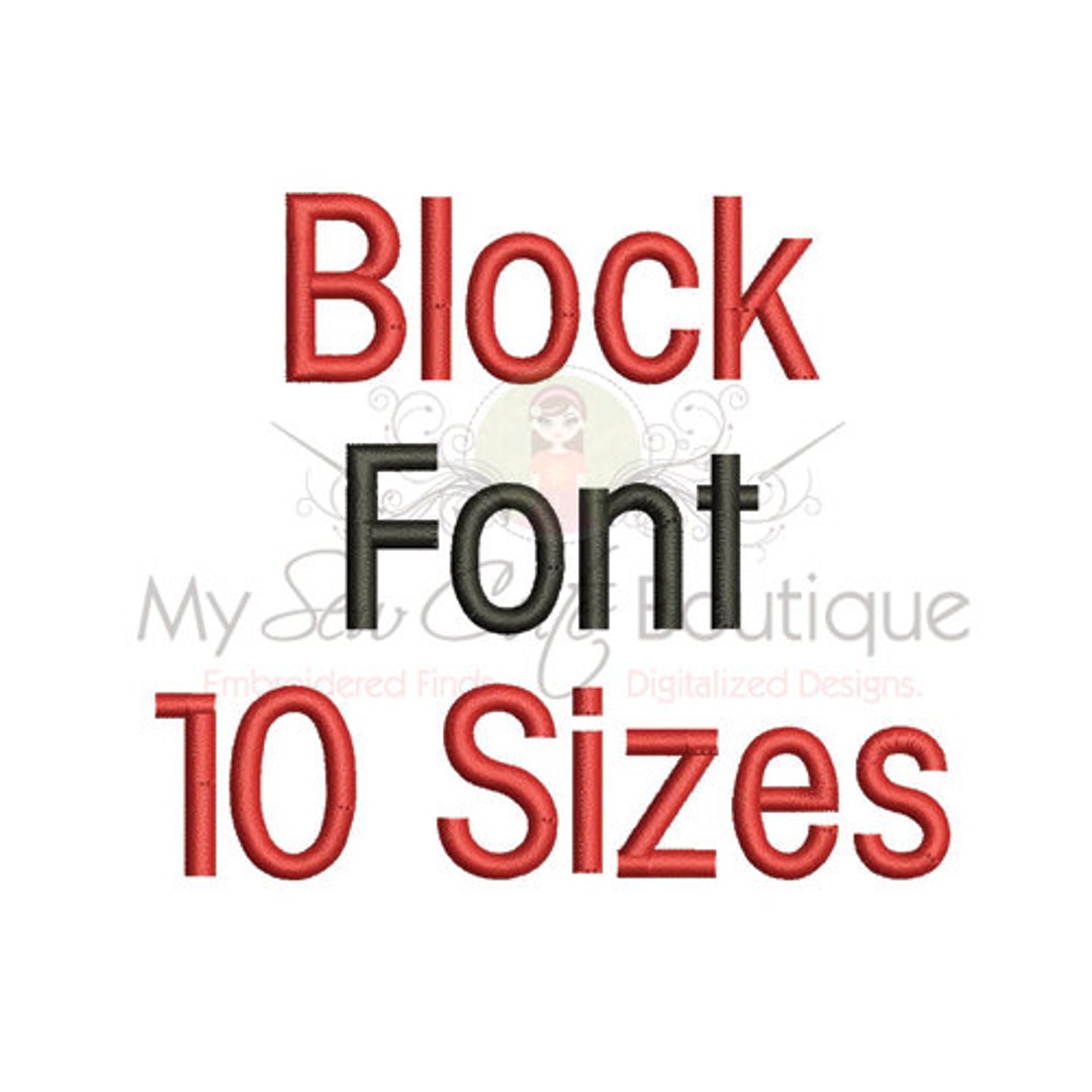 Block Machine Embroidery Font Monogram Alphabet, Block Embroidery Font ...