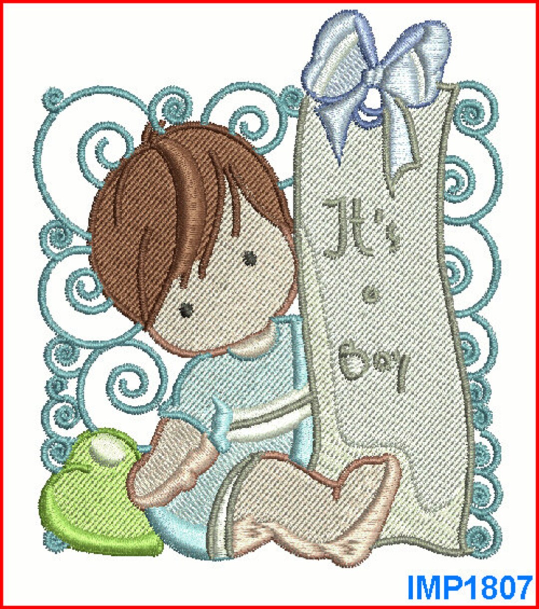 Baby Boy Machine Embroidery Design, Baby Boy Embroidery Designs, Baby ...