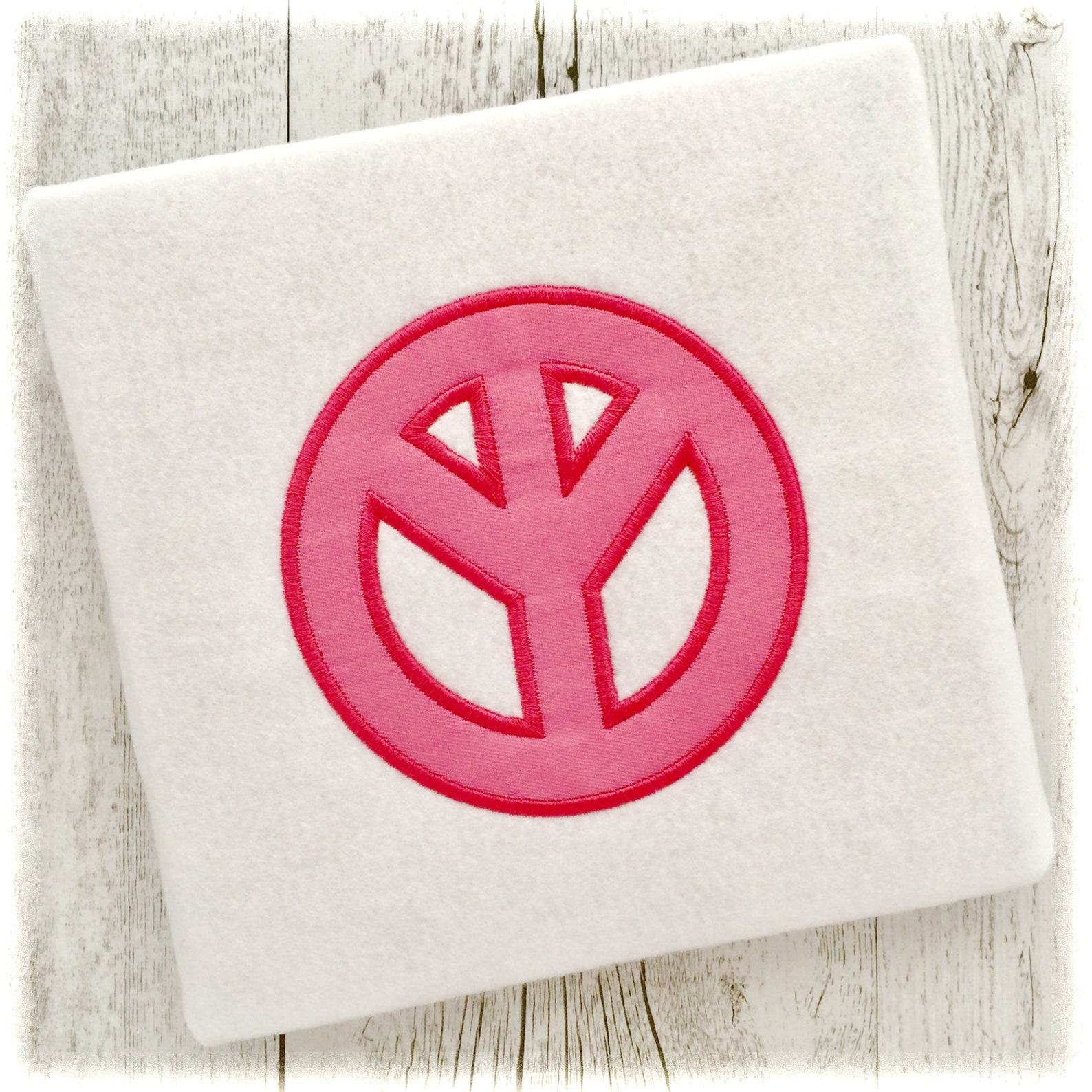 Peace Sign Applique Machine Embroidery Design - Etsy