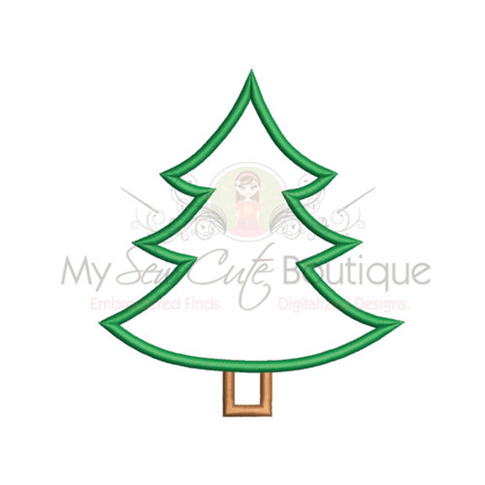 Christmas Tree Applique Machine Embroidery Designs Christmas - Etsy